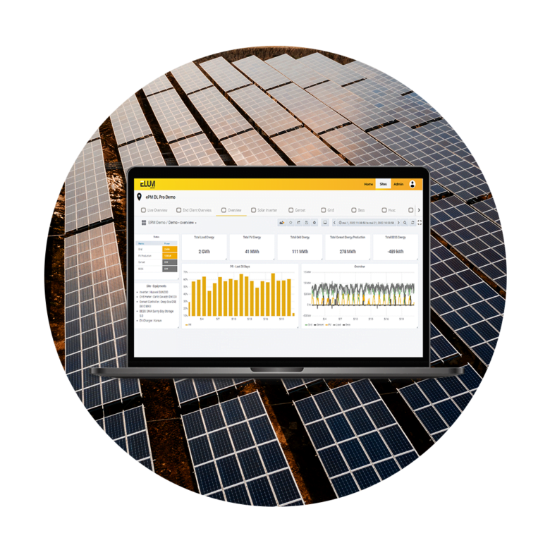 Solar Monitoring System: Interfaces for solar plants - Elum Energy
